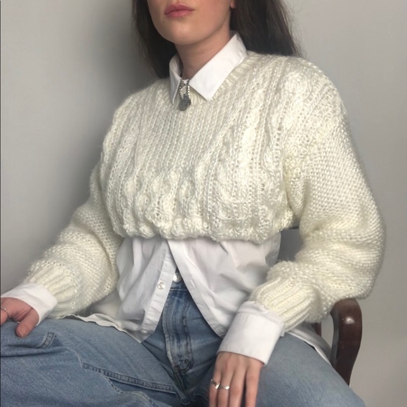 Sweaters | Vintage Rework Crop Sweater | Poshmark